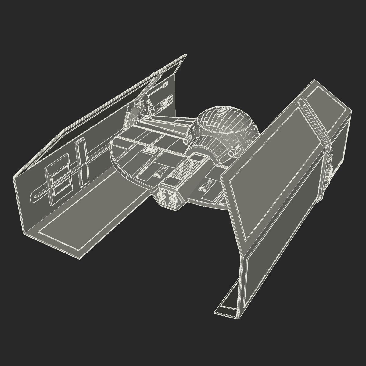 TIE Advanced x1 3D model | CGTrader