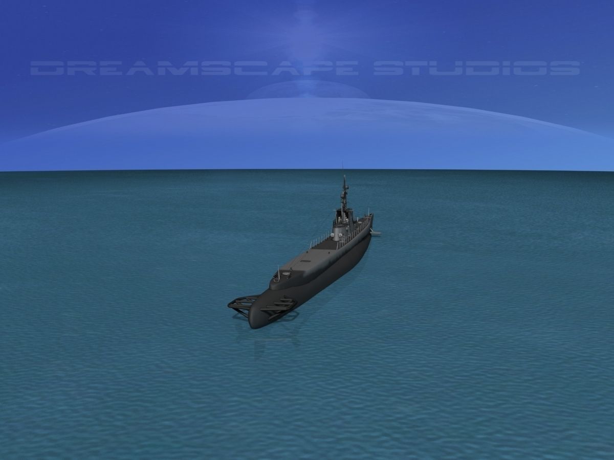 Gato Class Submarine SS246 USS Croaker 3D model rigged | CGTrader