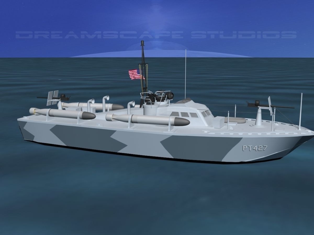 Patrol Torpedo Boat PT427 3D model rigged | CGTrader