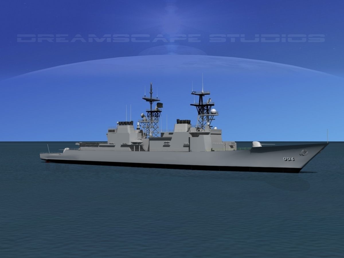 Kidd Class Destoyer DDG 994 USS Callaghan 3D model rigged | CGTrader