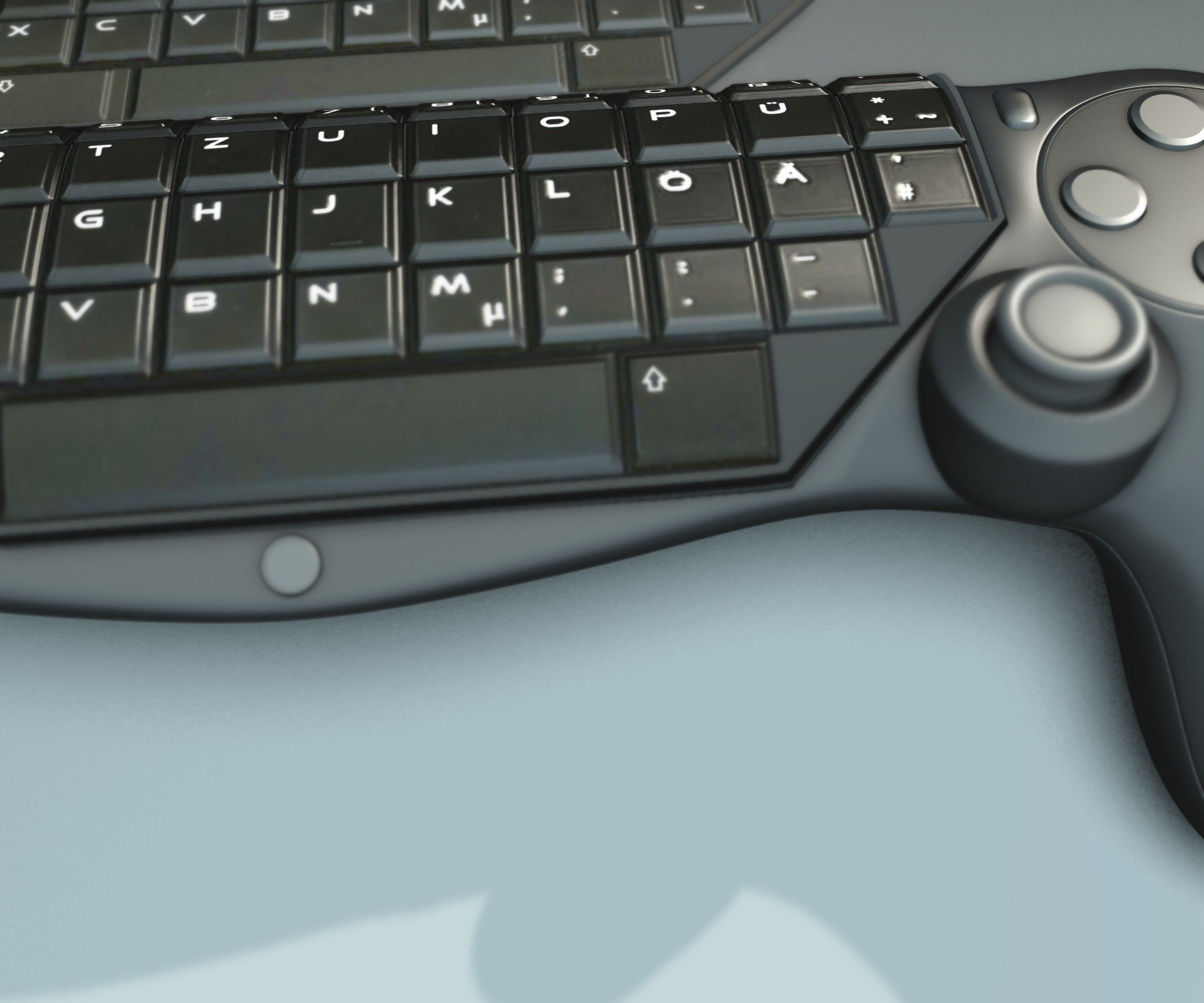 Gamepad Keyboard Hybrid idea free 3D Model OBJ 3DS FBX BLEND MTL ...