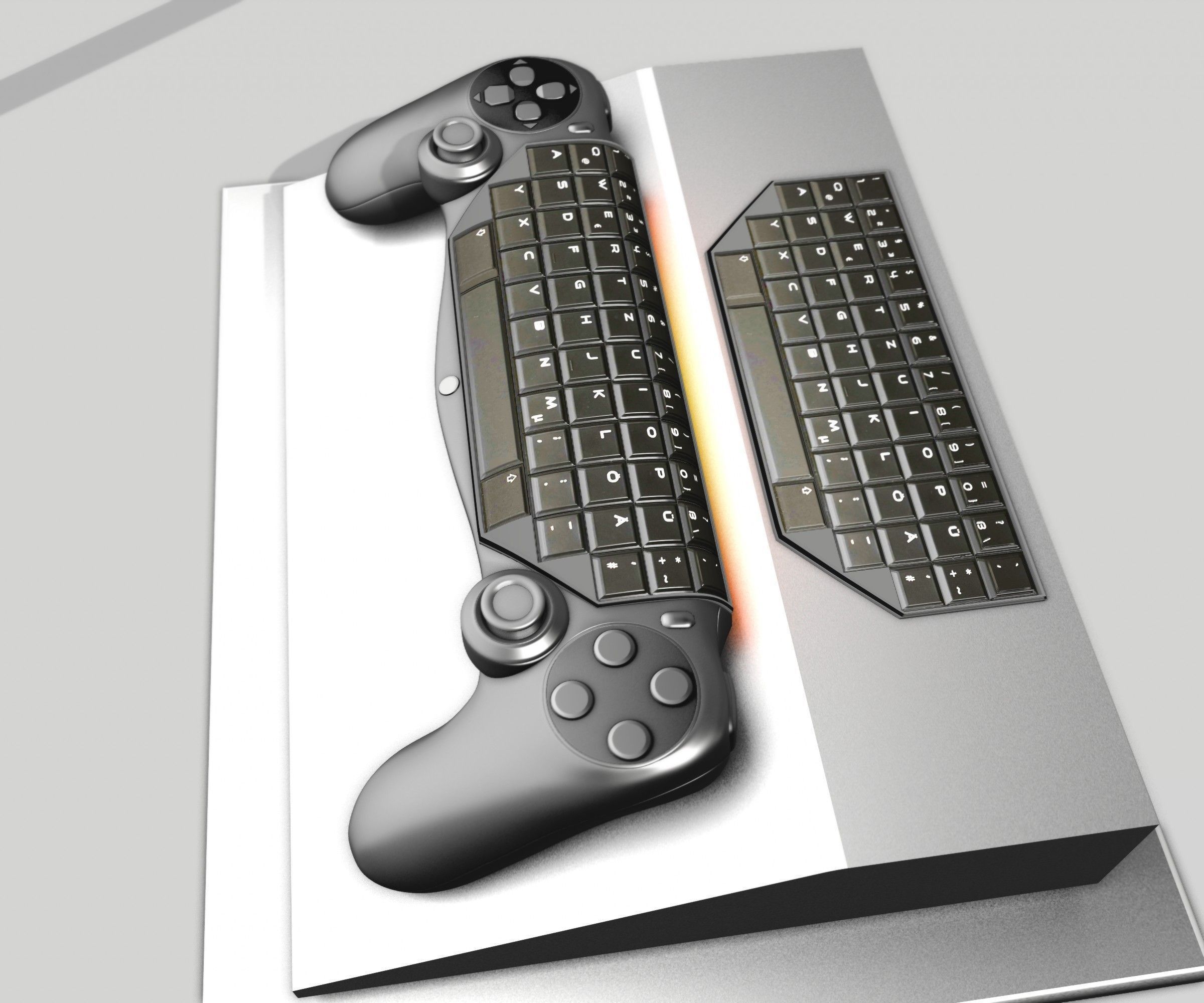 Gamepad Keyboard Hybrid idea free 3D model | CGTrader