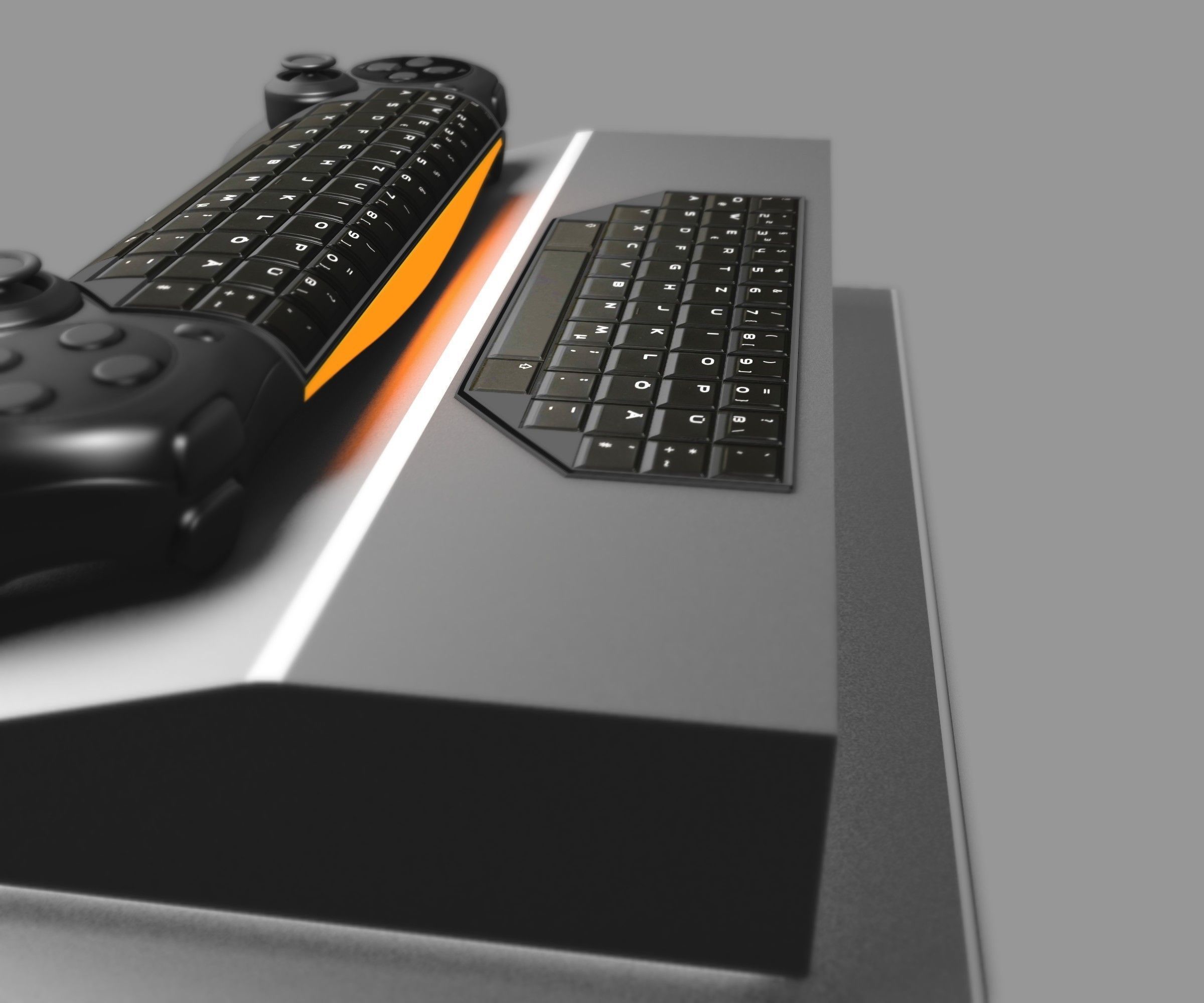 Gamepad Keyboard Hybrid idea free 3D model | CGTrader