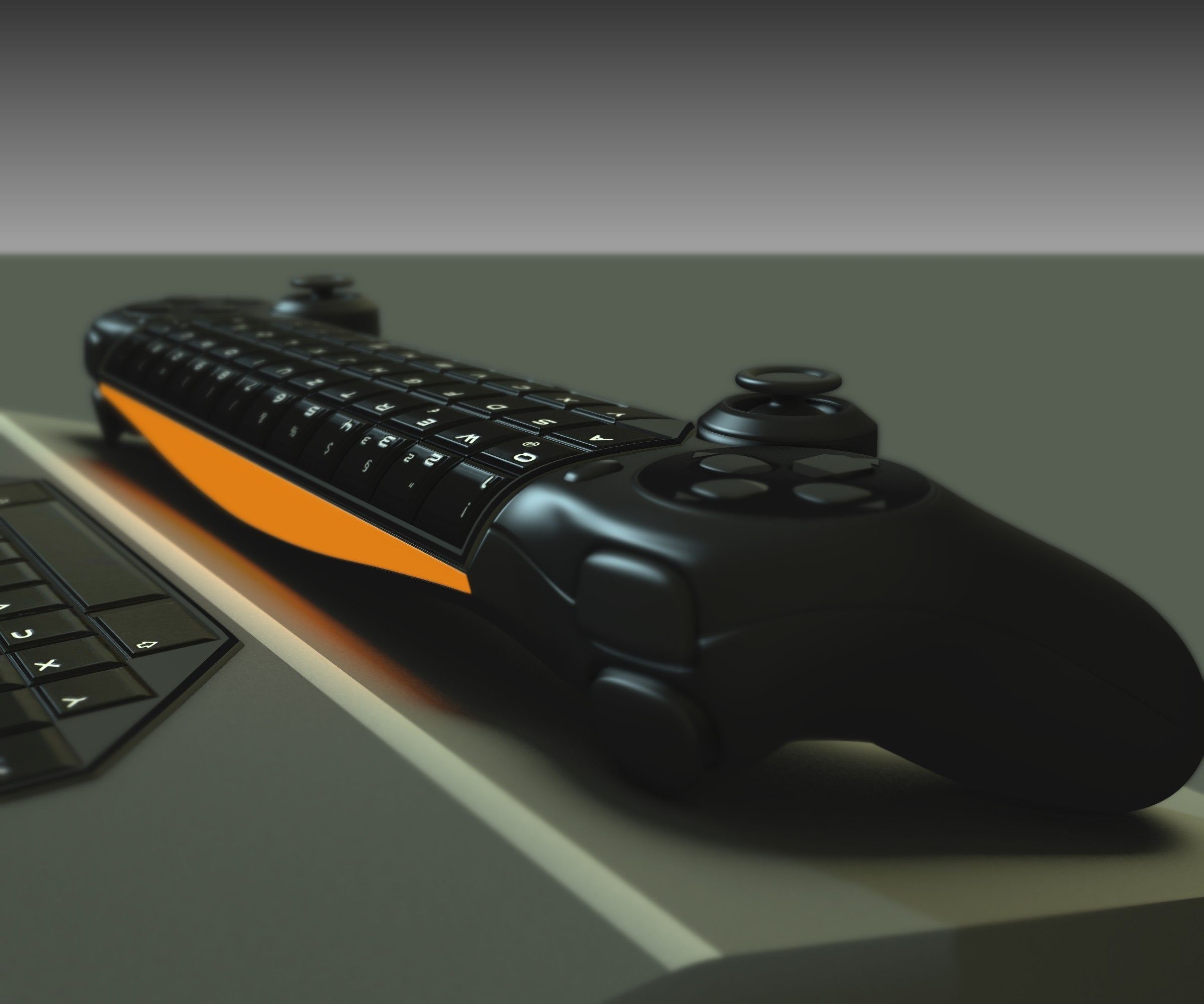 Gamepad Keyboard Hybrid idea free 3D Model OBJ 3DS FBX BLEND MTL ...