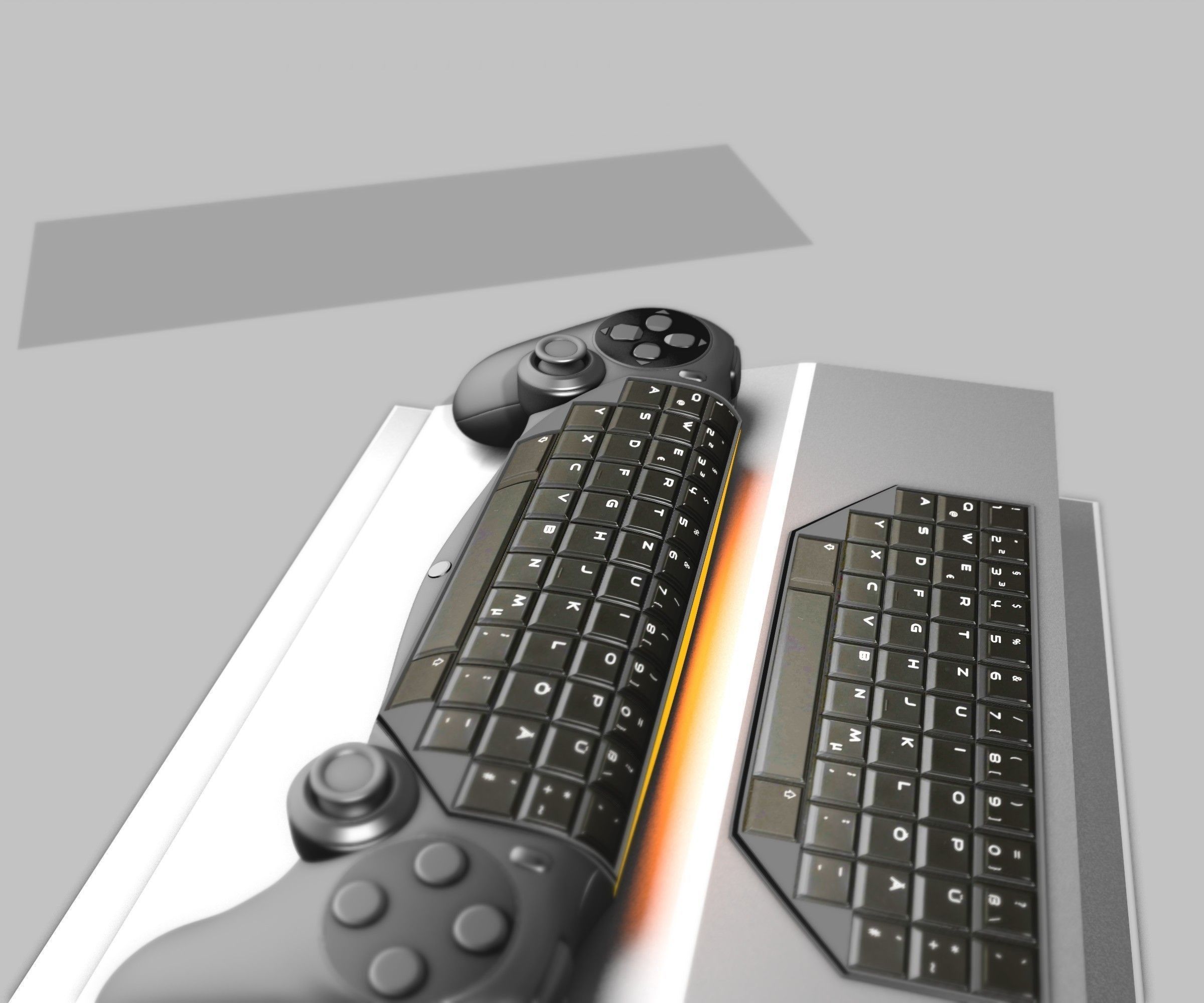 Gamepad Keyboard Hybrid idea free 3D Model OBJ 3DS FBX BLEND MTL ...