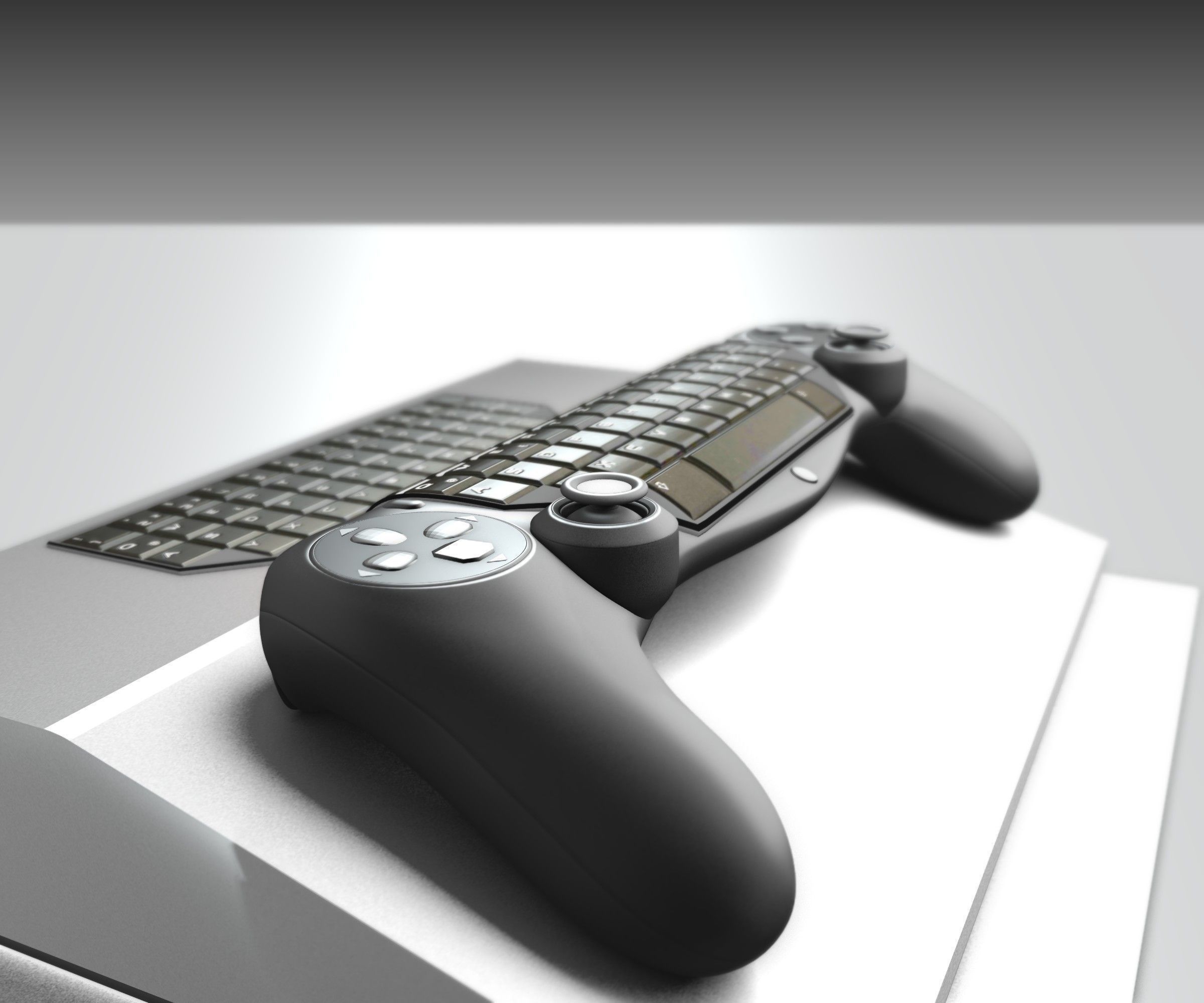 Gamepad Keyboard Hybrid idea free 3D Model OBJ 3DS FBX BLEND MTL ...