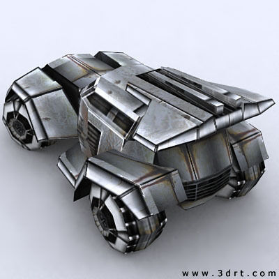 3D model 3DRT - Sci- Fi Forces - Jeep 5 VR / AR / low-poly | CGTrader