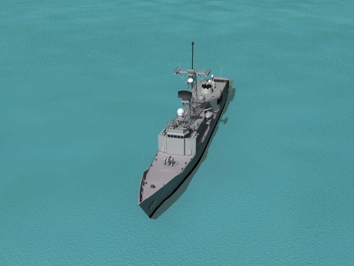 FFG-10 USS Duncan Perry Class Frigate 3D model rigged | CGTrader