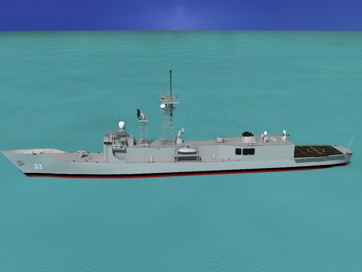 FFG-33 USS Jarrett Perry Class Frigate 3D model rigged | CGTrader