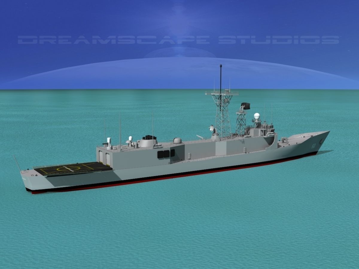 FFG-60 USS Rodney M Davis Perry Class Frigate 3D model rigged | CGTrader