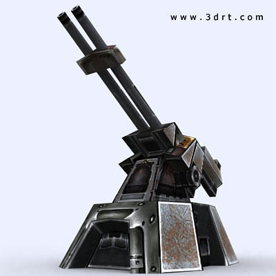 3D model 3DRT - Sci-Fi Forces - AA Gun 1 VR / AR / low-poly | CGTrader