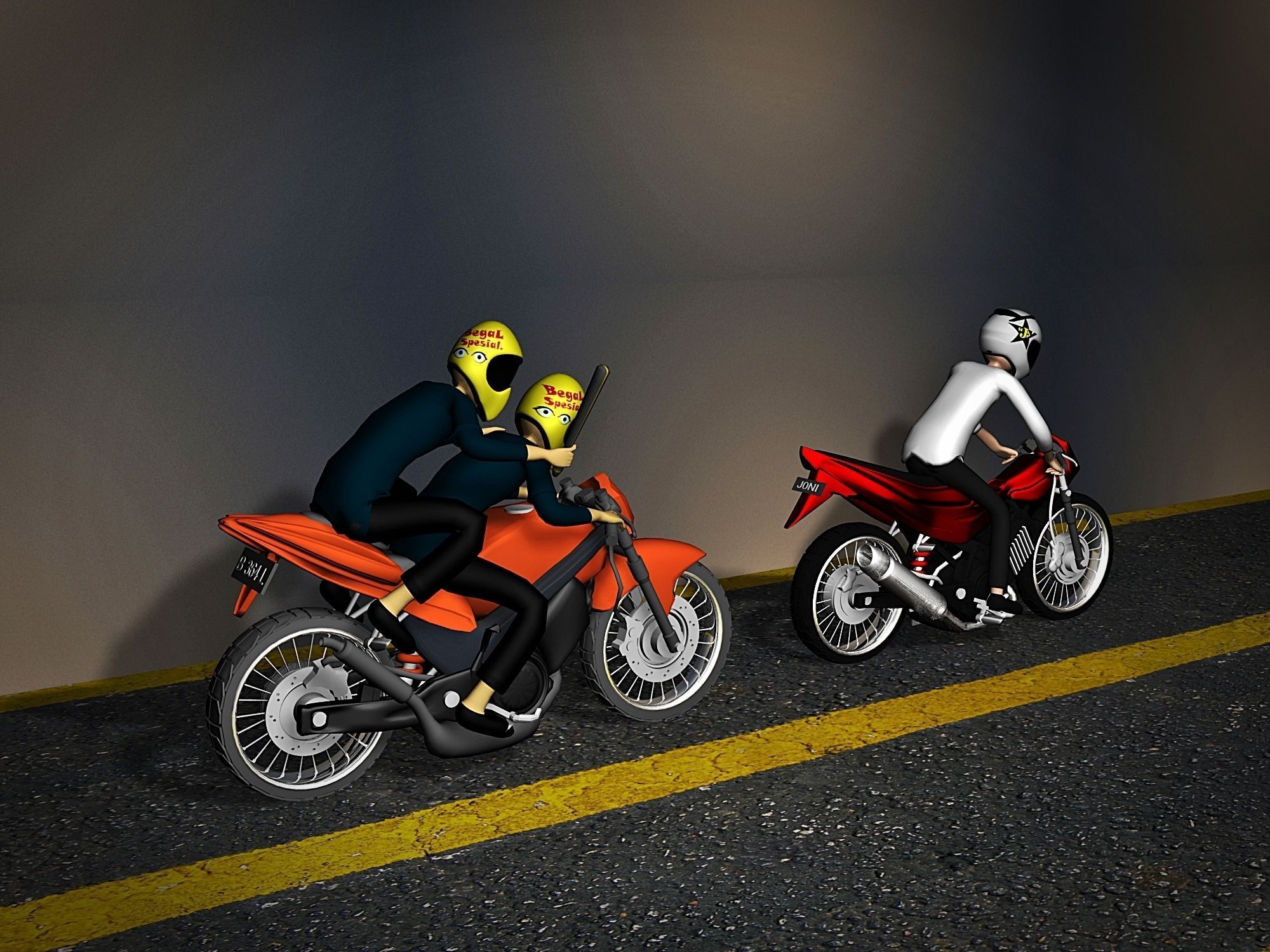 motorcycle free VR / AR / low-poly 3D model animated rigged | CGTrader