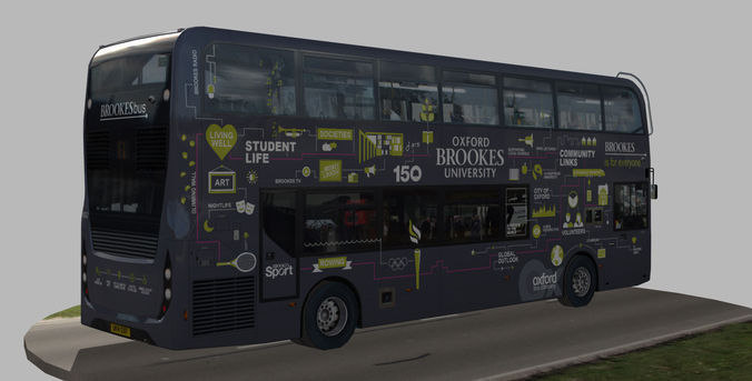 3D model Alexander Dennis Enviro 400 MMC Brookes bus livery VR / AR ...