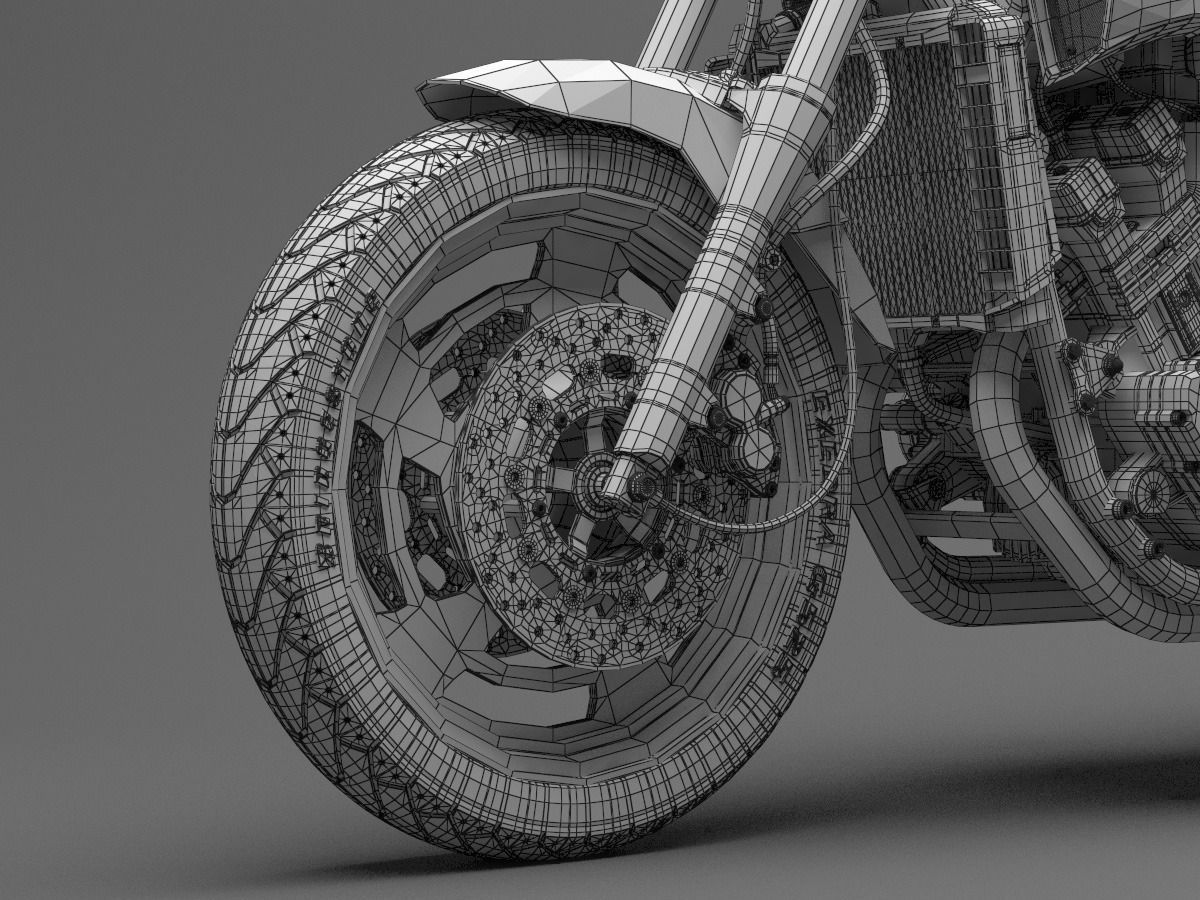Classic Motorcycle Yamaha V-Max 1200 3D Model MAX OBJ - CGTrader.com