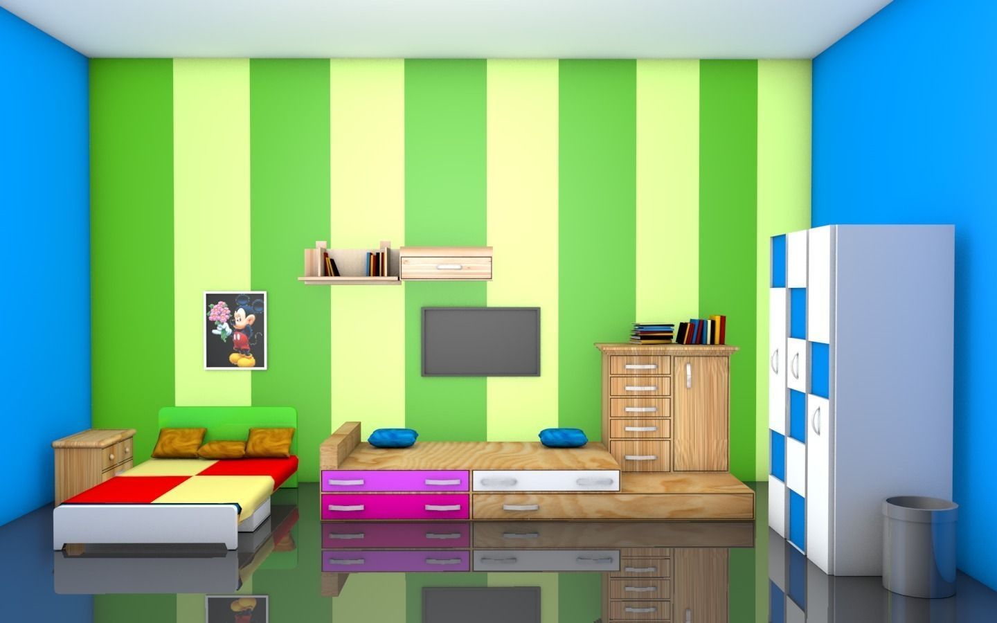 Kids Room Interior free 3D model | CGTrader