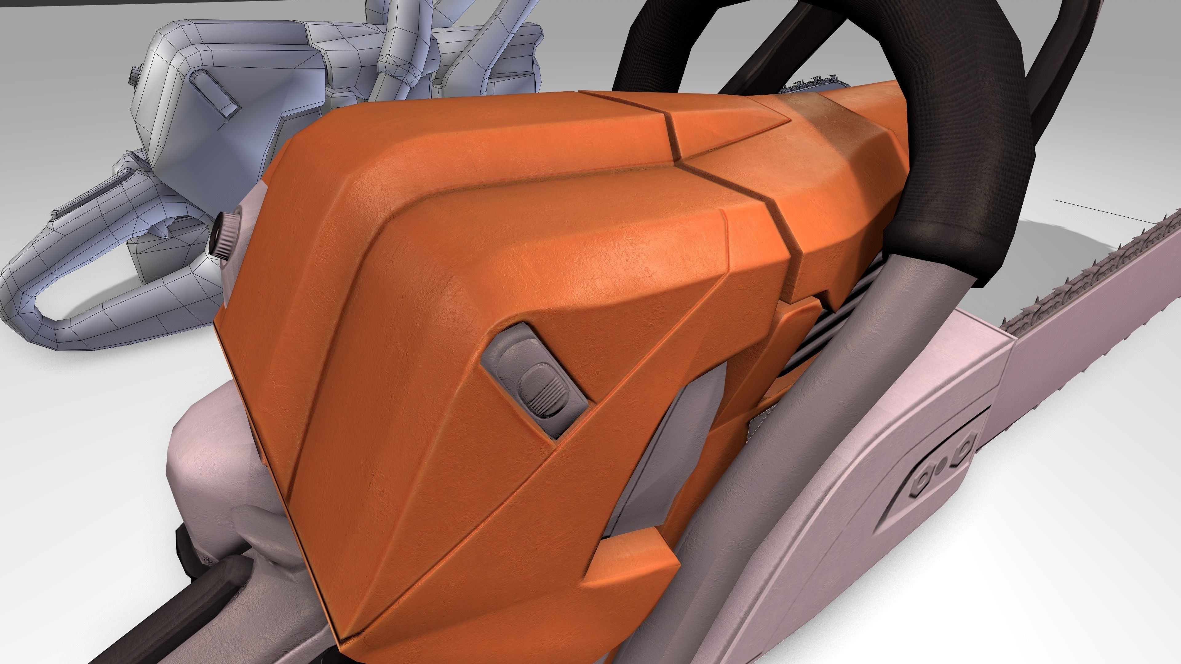 Low Poly Chainsaw free VR / AR / low-poly 3D model animated | CGTrader