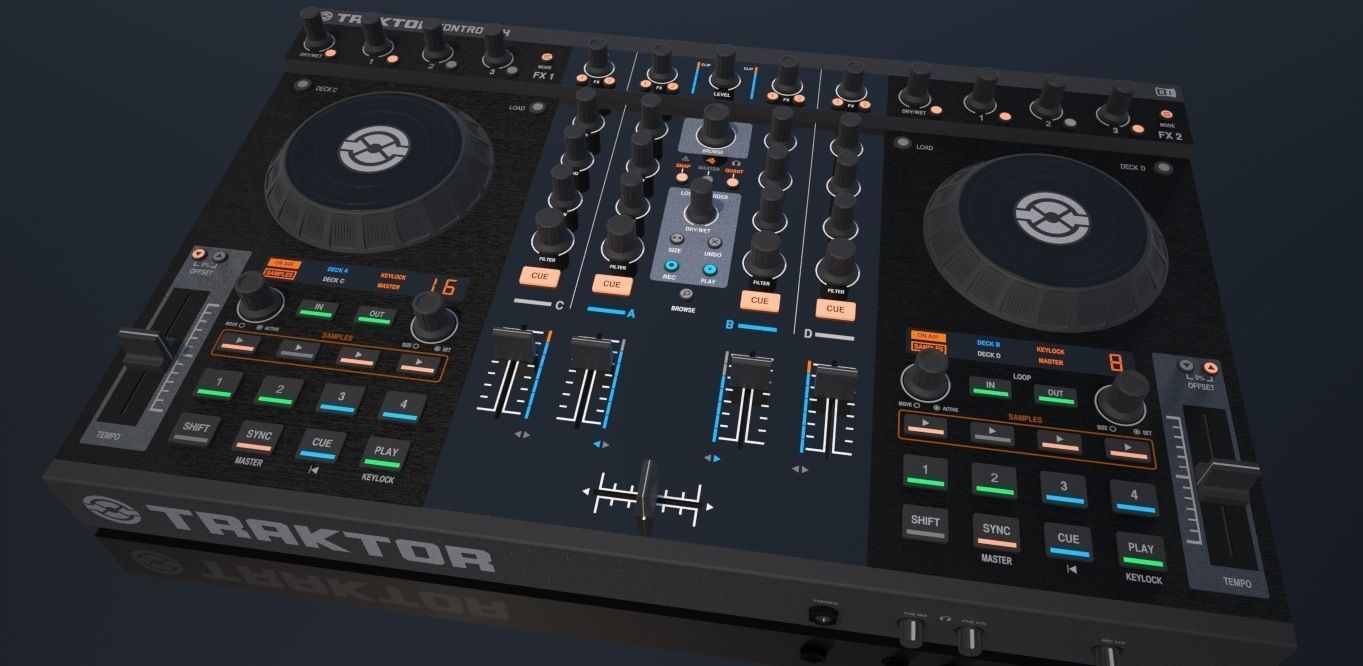 Traktor Kontrol S4 dj mixer 3D model | CGTrader