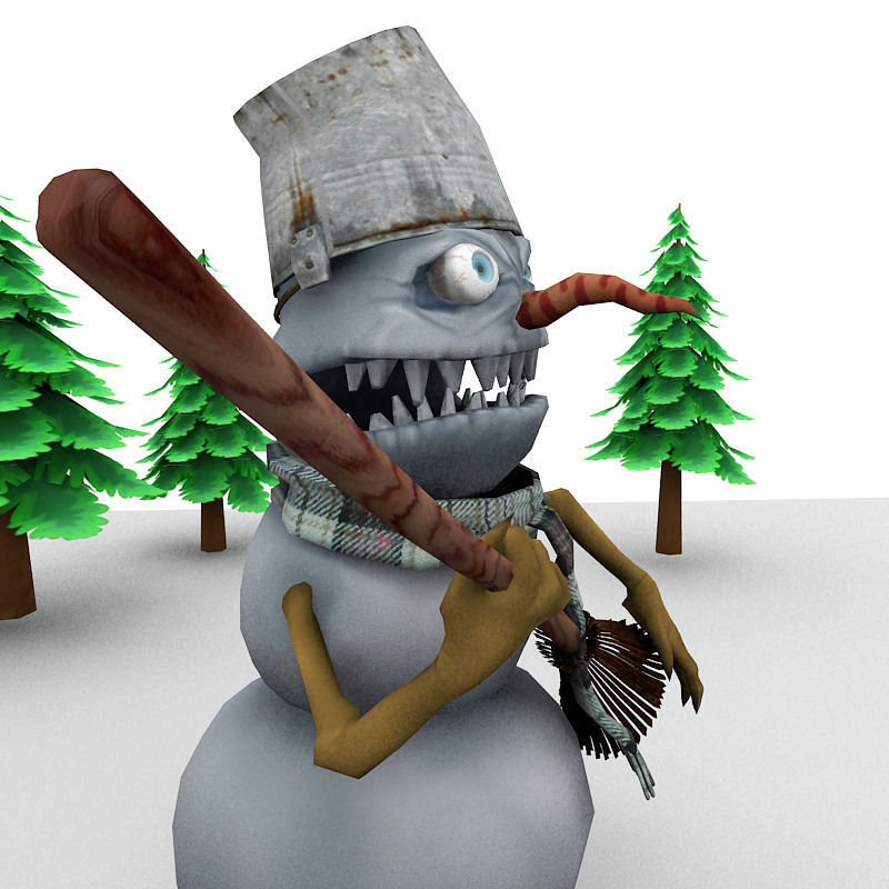 Evil Snowman for Unity 3D Model Game ready animated rigged ...