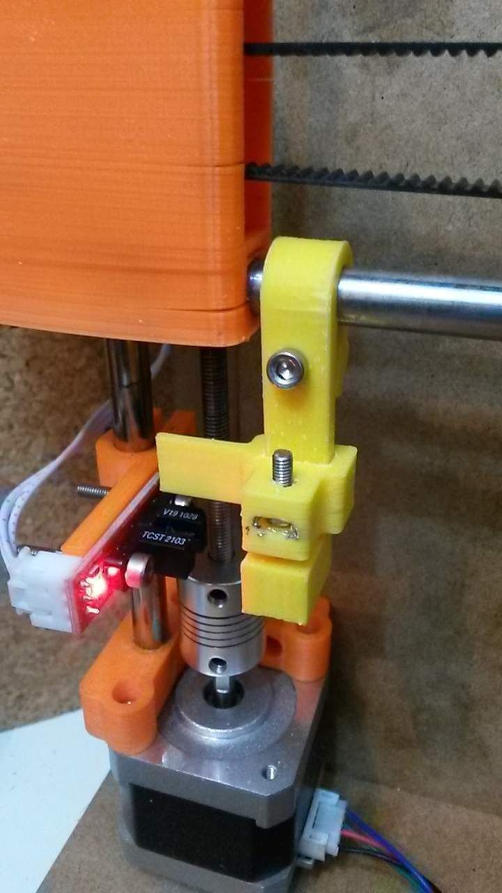 Z Axis optical endstop adjustable target free 3D model 3D printable ...