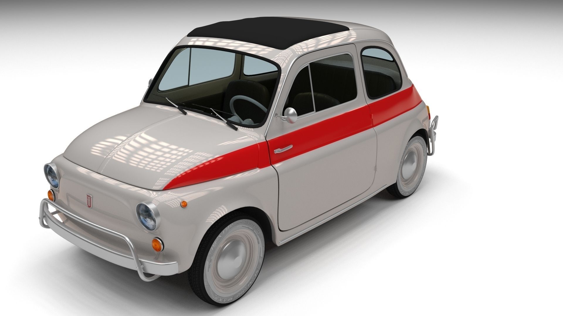 3D model Fiat 500 Nuova Sport 1958 VR / AR / low-poly | CGTrader