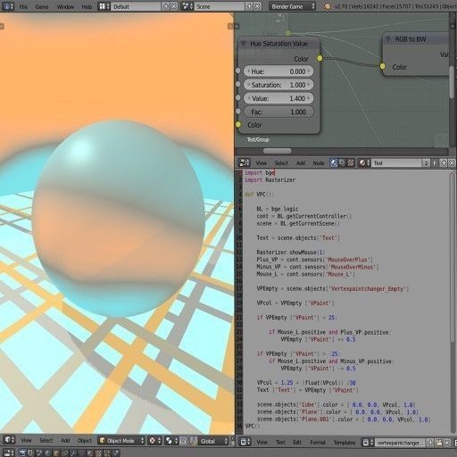 Vertex paint color changing with python - Blender Game Engine free VR / AR / low-poly 3D model ...