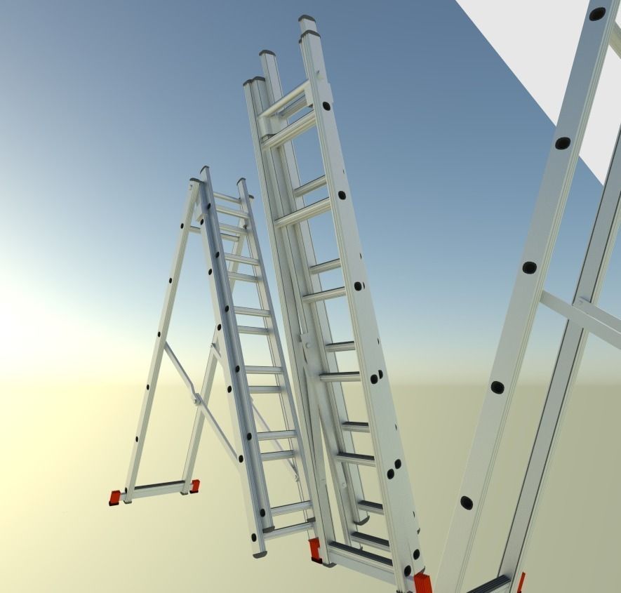 60-Minutes-Ladder three ladders free 3D model | CGTrader