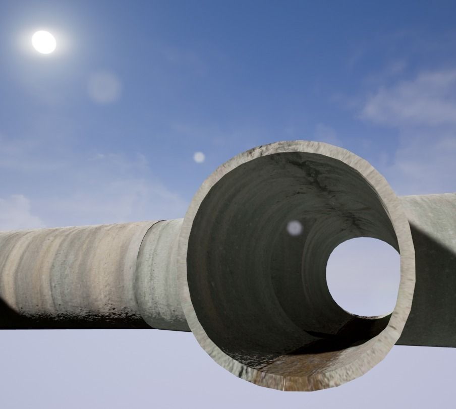 Modular sewerage construction set 1 free VR / AR / low-poly 3D model ...