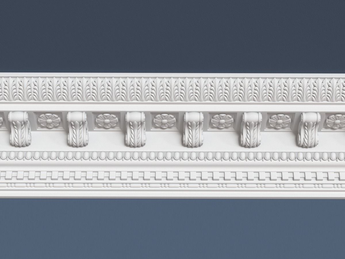 Decorative Crown Molding 002 3D Model MAX OBJ FBX MA MB | CGTrader.com
