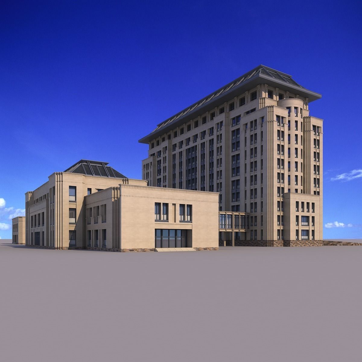 Classical office building 3D model | CGTrader