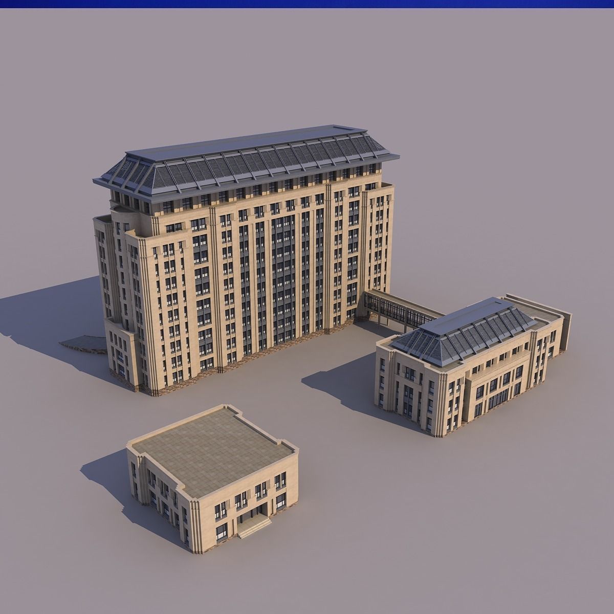 Classical office building 3D model | CGTrader