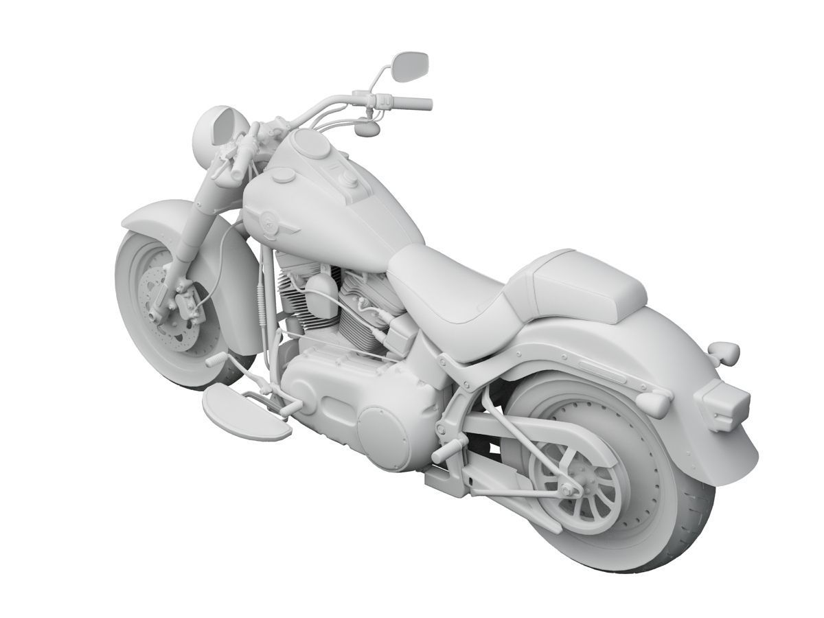 Harley-Davidson FLSTFB Softail Fat Boy Lo 2015 3D model | CGTrader