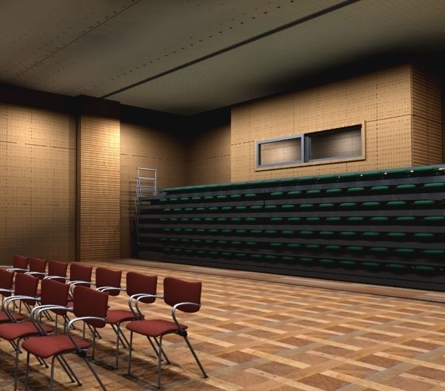 theater retractable seats 3D model animated | CGTrader