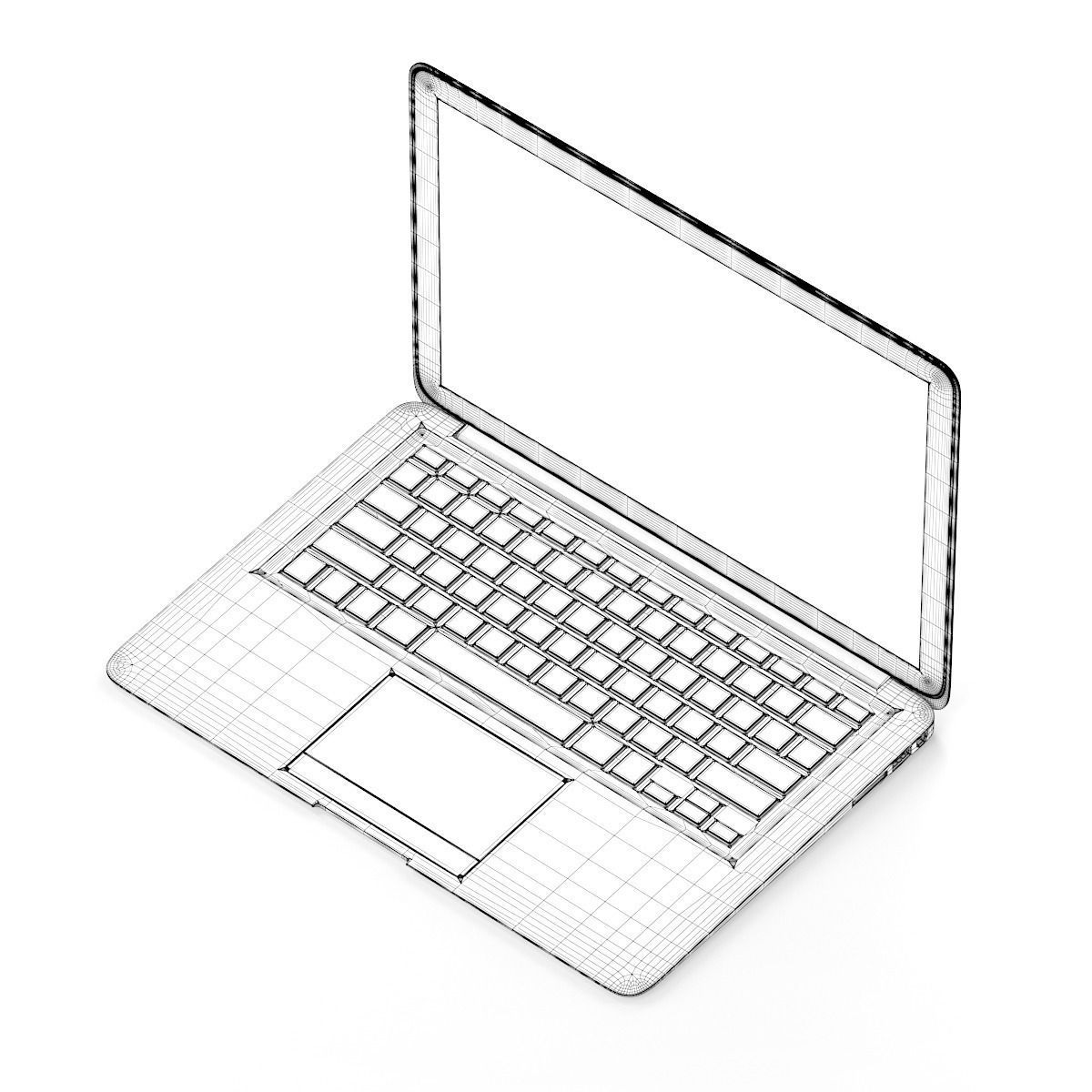 Notebook apple macbook air 3D model | CGTrader