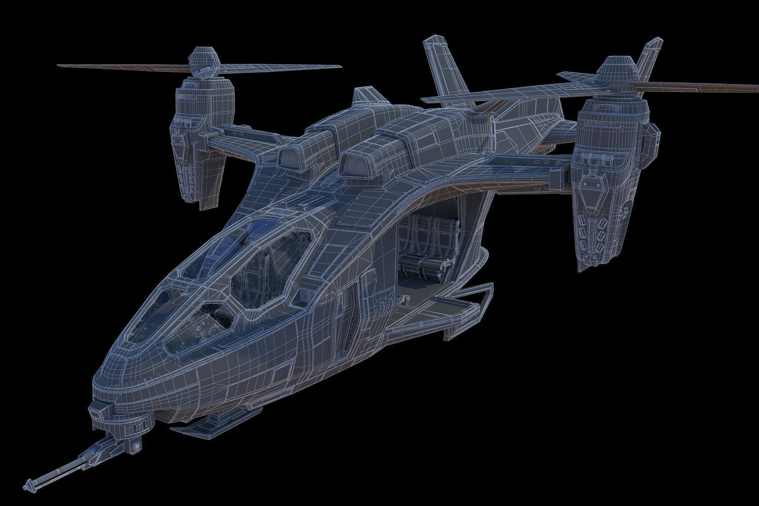 UH-144 HQ-3d model 3D model rigged | CGTrader