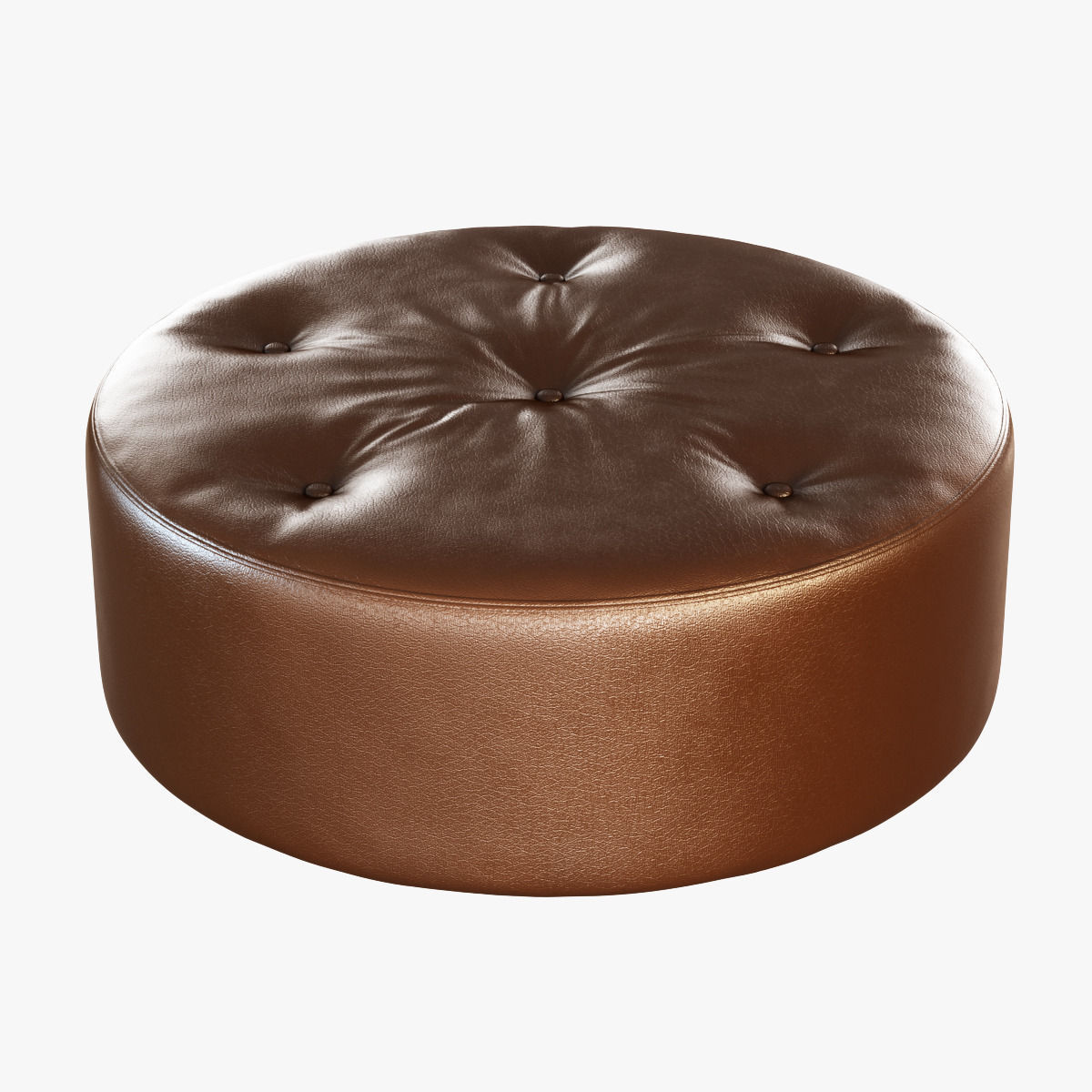 Large round pouf 3D model | CGTrader