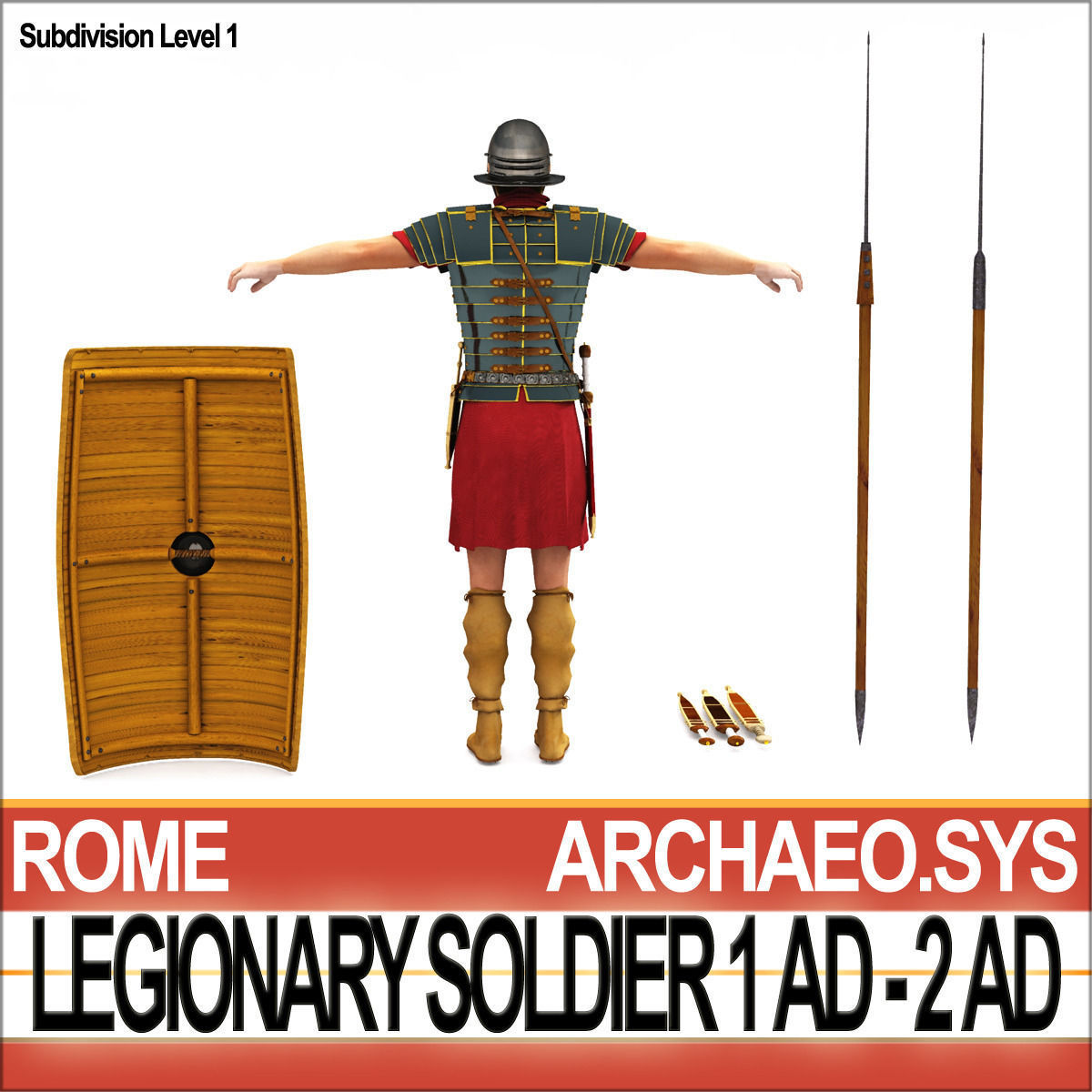 Ancient Rome Legionary Soldier 1 AD 2 AD and Poser Daz Props Set 3D ...