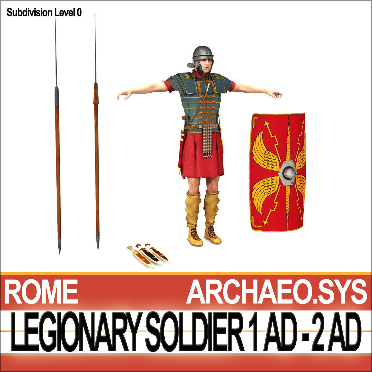 Ancient Rome Legionary Soldier 1 AD 2 AD and Poser Daz Props Set 3D ...