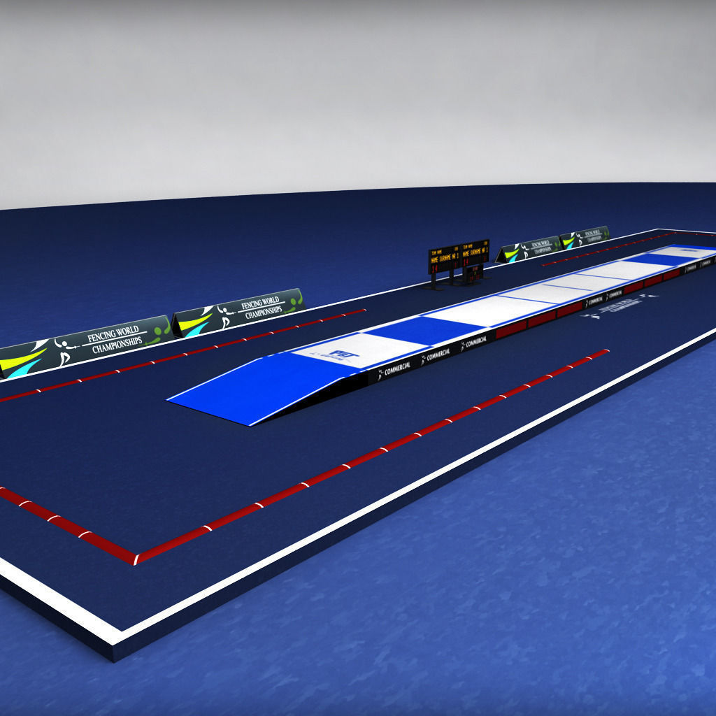 3D model Fencing piste arena VR / AR / low-poly | CGTrader