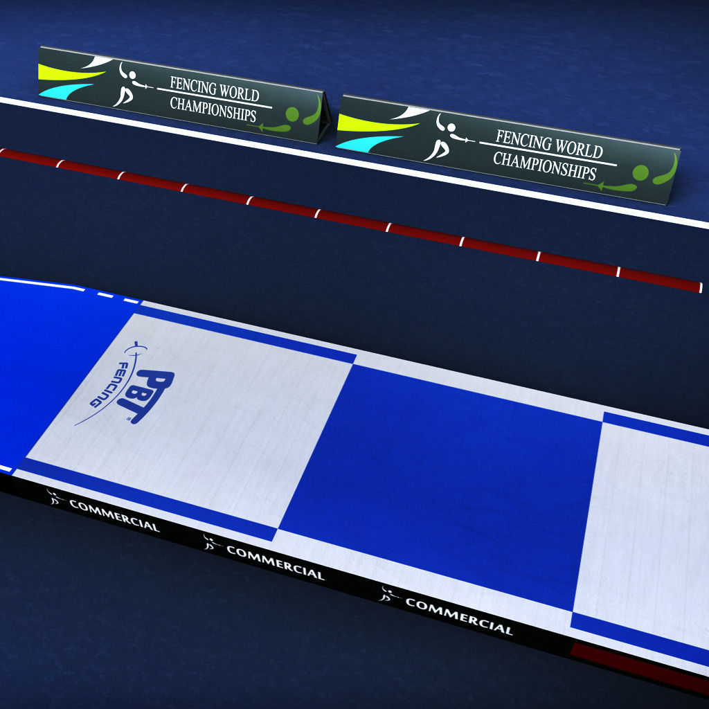 3D model Fencing piste arena VR / AR / low-poly | CGTrader