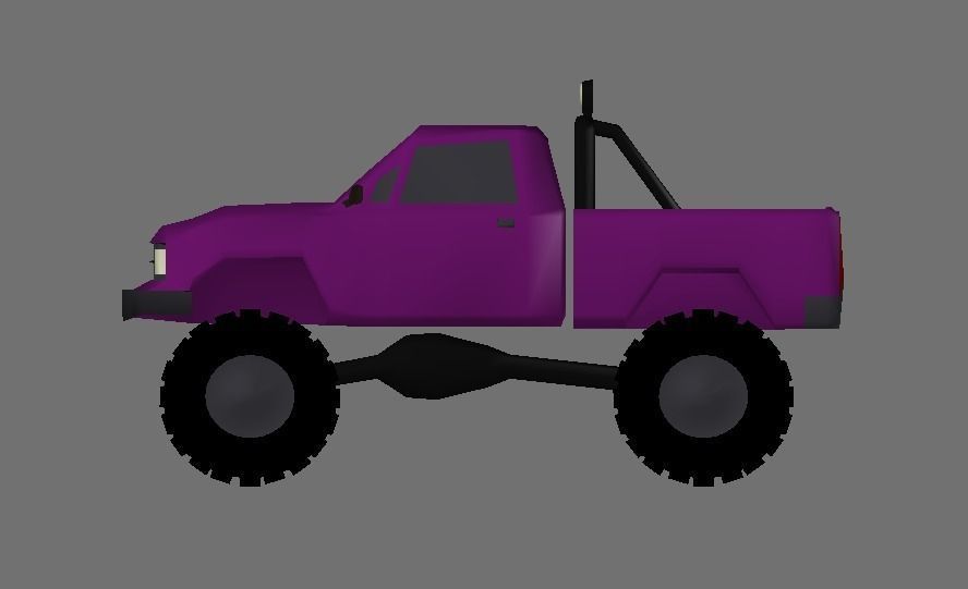Purple Monster Truck 3D model | CGTrader