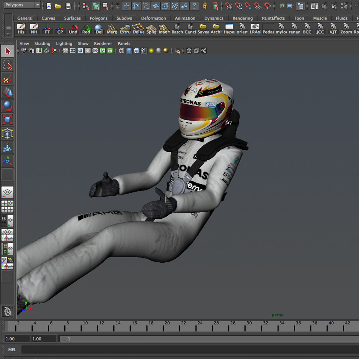 3D model Lewis Hamilton 2015 VR / AR / low-poly | CGTrader