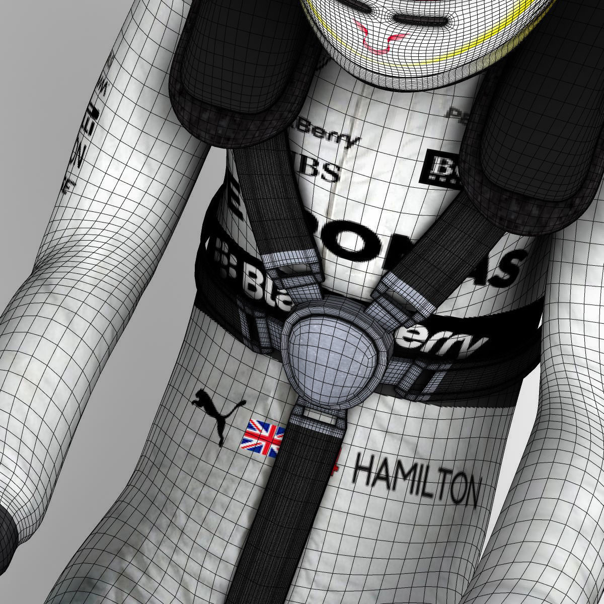 3D model Lewis Hamilton 2015 VR / AR / low-poly | CGTrader