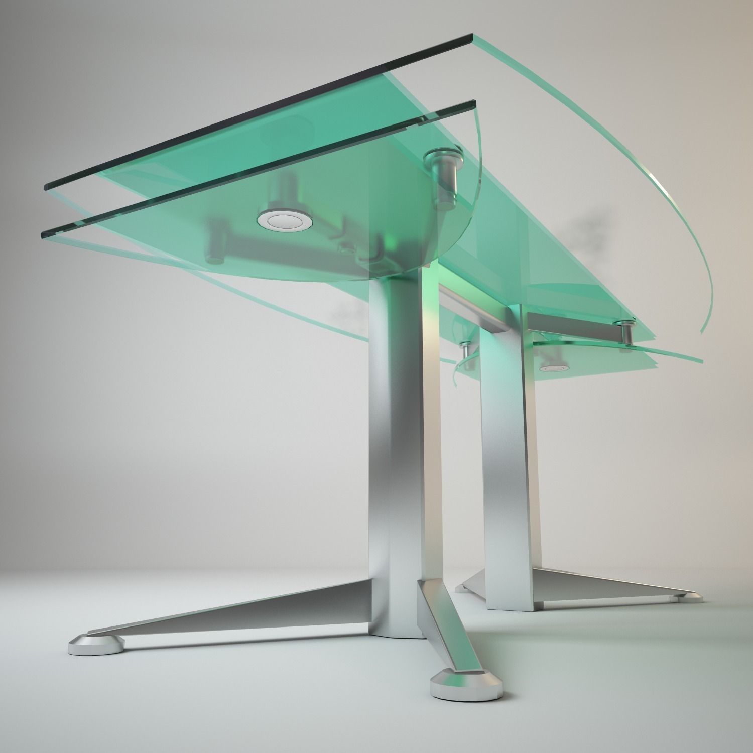 Folding glass table SPECTRUM 3D model | CGTrader