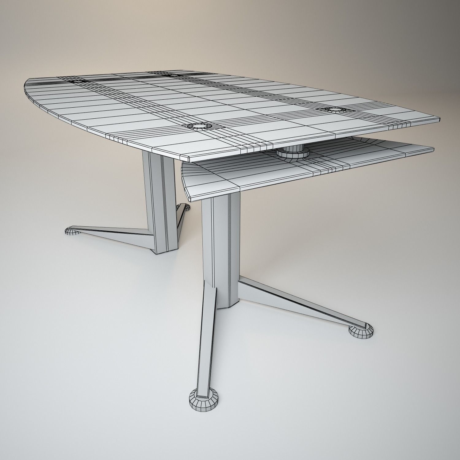 Folding glass table SPECTRUM 3D model | CGTrader