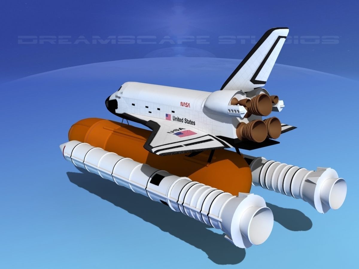 Space Shuttle Challenger Launch MP 2-1 3D model rigged | CGTrader