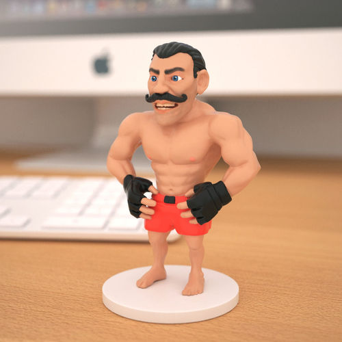 Miniature of boxing champion 3D Model 3D printable STL | CGTrader.com