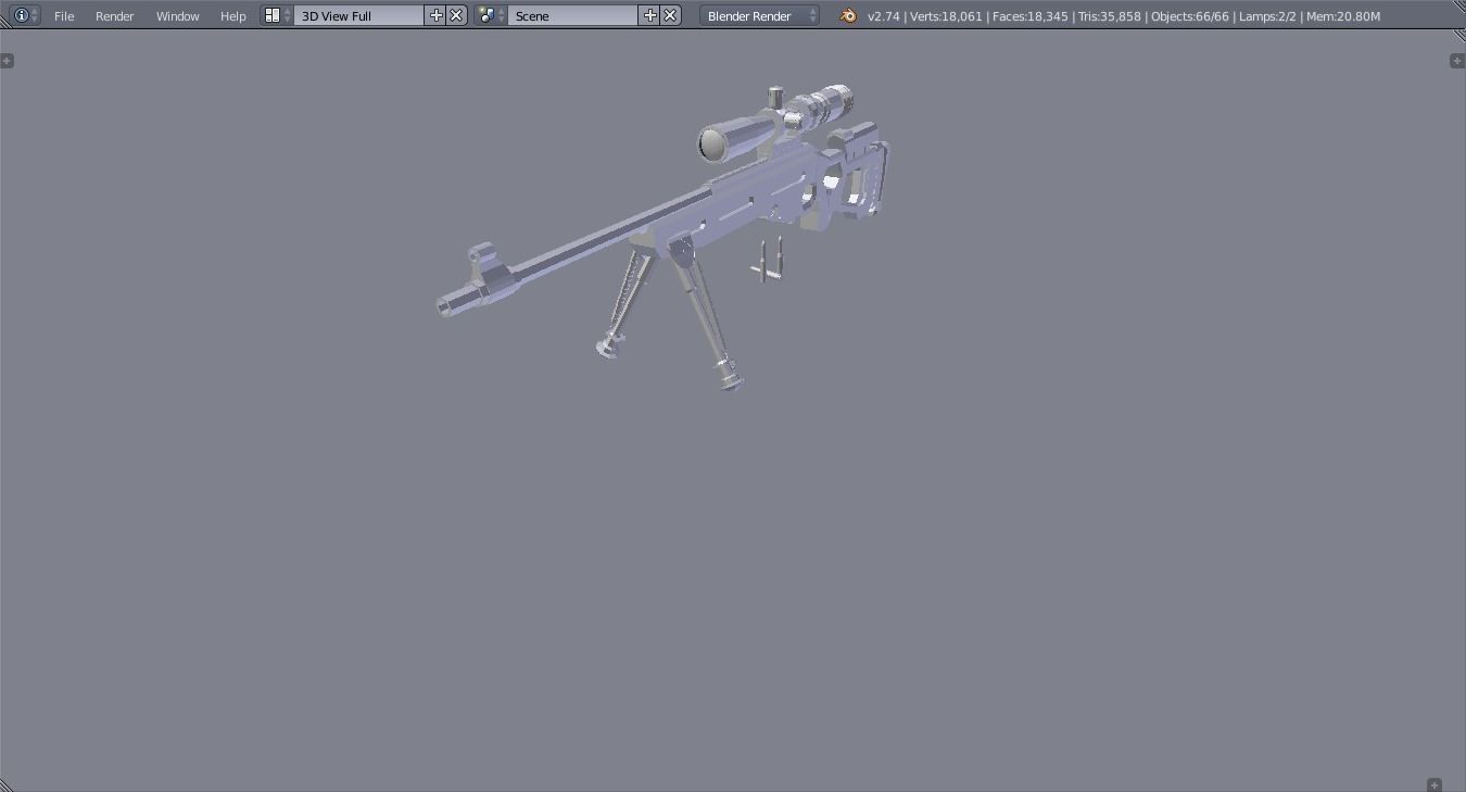 3D model SV98 Low-Poly sniper rifle VR / AR / low-poly | CGTrader