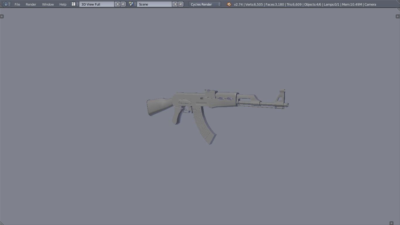 3D model AK-47 LowPoly ak - rifle VR / AR / low-poly | CGTrader
