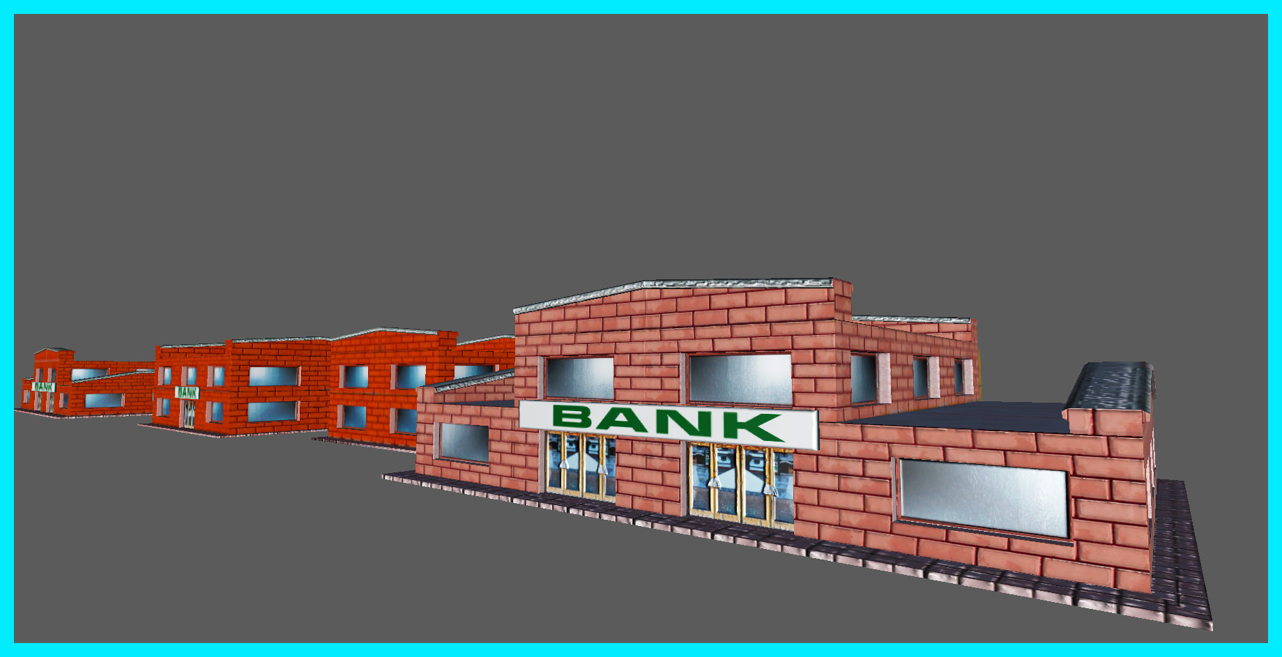 3D model Small Bank Building VR / AR / low-poly | CGTrader