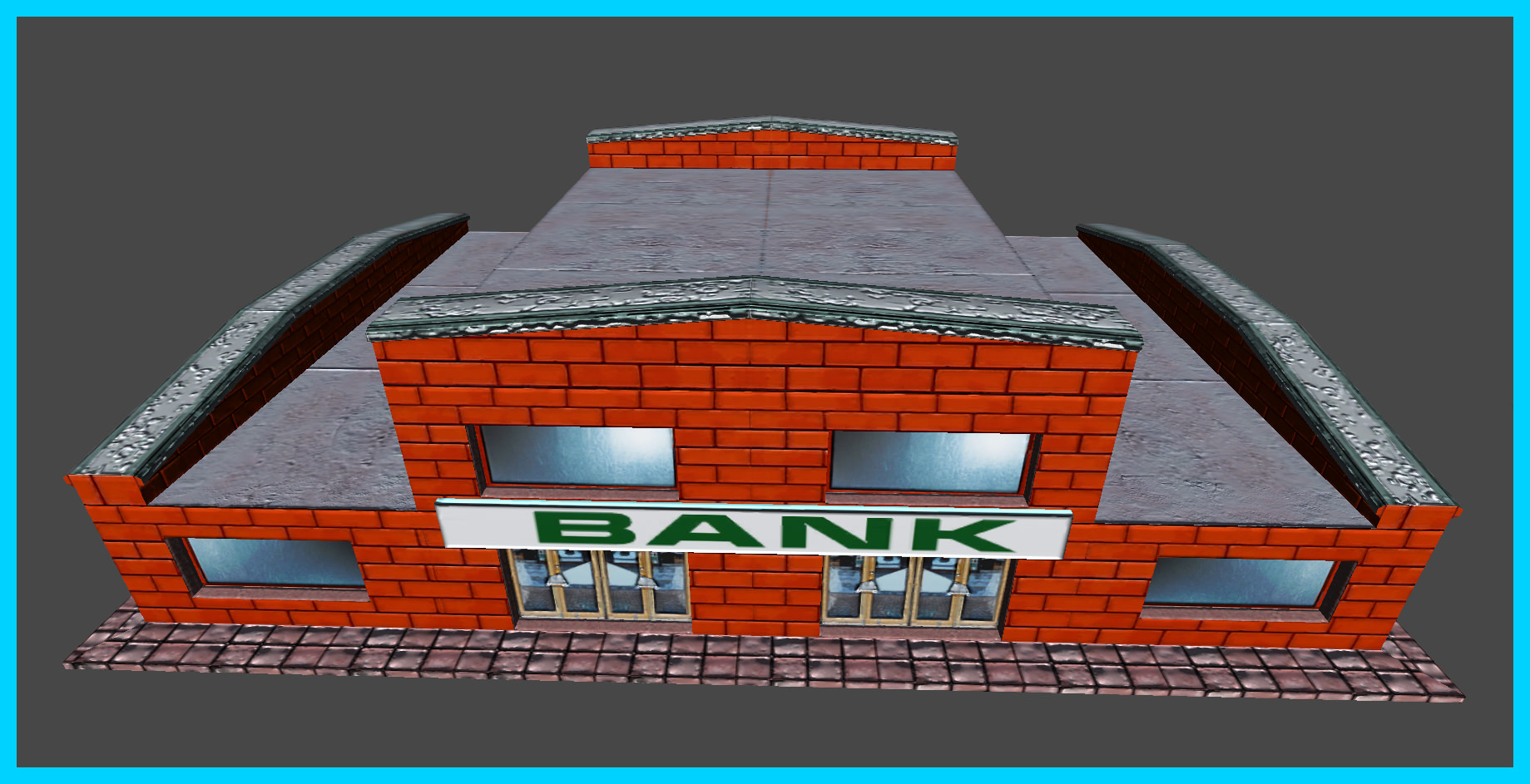 3D model Small Bank Building VR / AR / low-poly | CGTrader